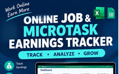Online Job & Microtask Earnings Tracker — Excel Template | Getly